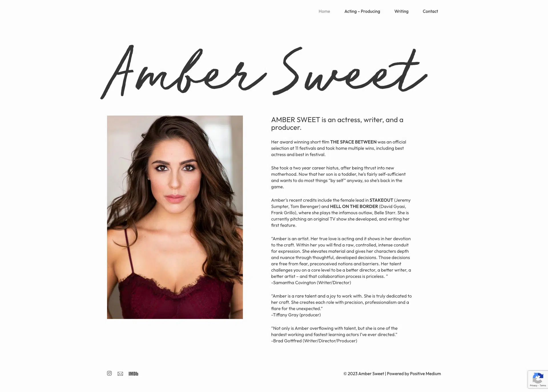Amber Sweet - Positive Medium